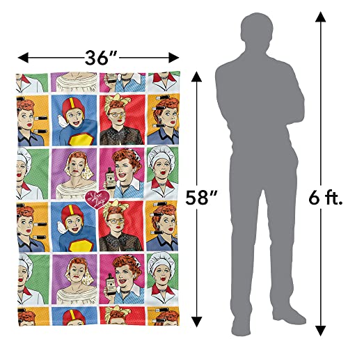 Trevco I Love Lucy Comic Fleece Blanket (36x58)