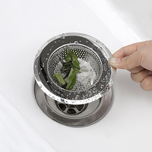 LARNACA 2PCS Kitchen Sink Drain Strainer, Premium Stainless Steel, Large Wide Rim 4.33" Diameter, Simplest of Drain and Strainers
