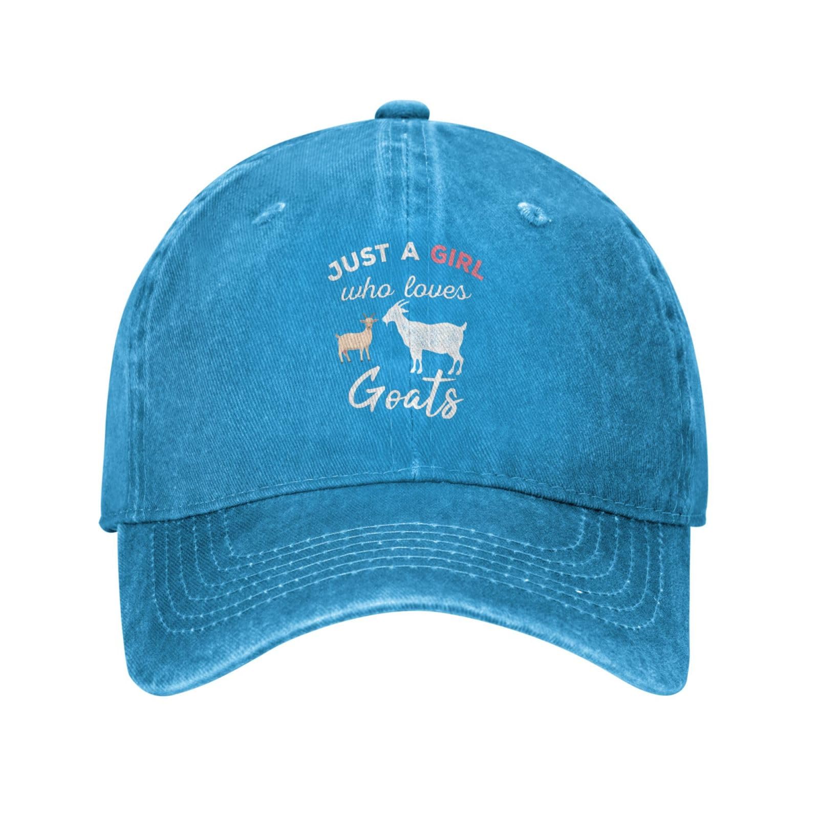 Funny Gift Hat Just A Girl Who Loves Goats Hat Men Dad Hats Funny Hats Black