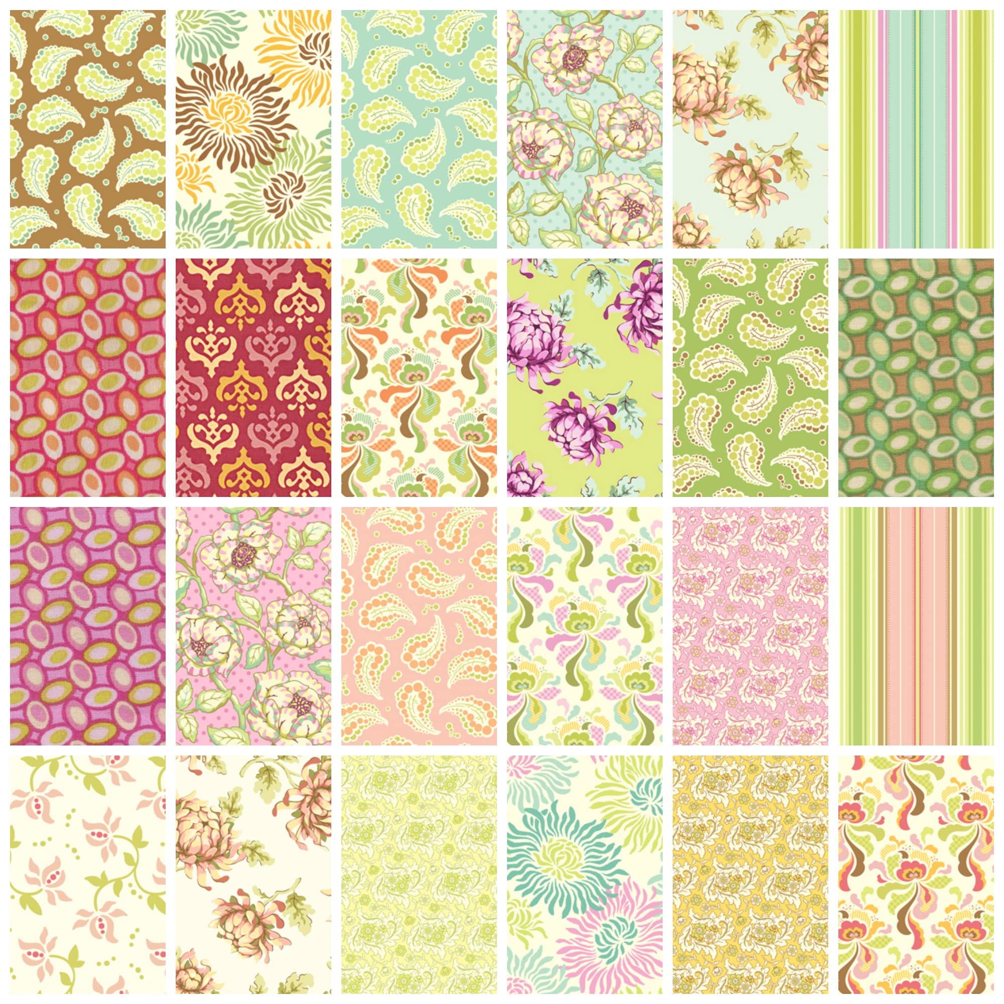 Freshcut Charm Pack (30 Pieces) by Heather Bailey for FreeSpirit 6 x 6 inches (15.2 cm x 15.2 cm cm) Fabric Squares