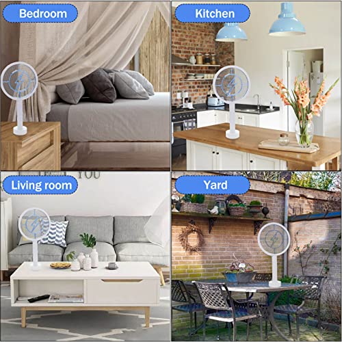 Lanpuly Electric Fly Swatter, Bug Zapper Mosquito Killer for Indoor Outdoor, 4000 Volt Electric Fly Killer Pest Insects Control Racket Zap with Base for Mosquito Gnat Fly Wasp, Safe to Touch