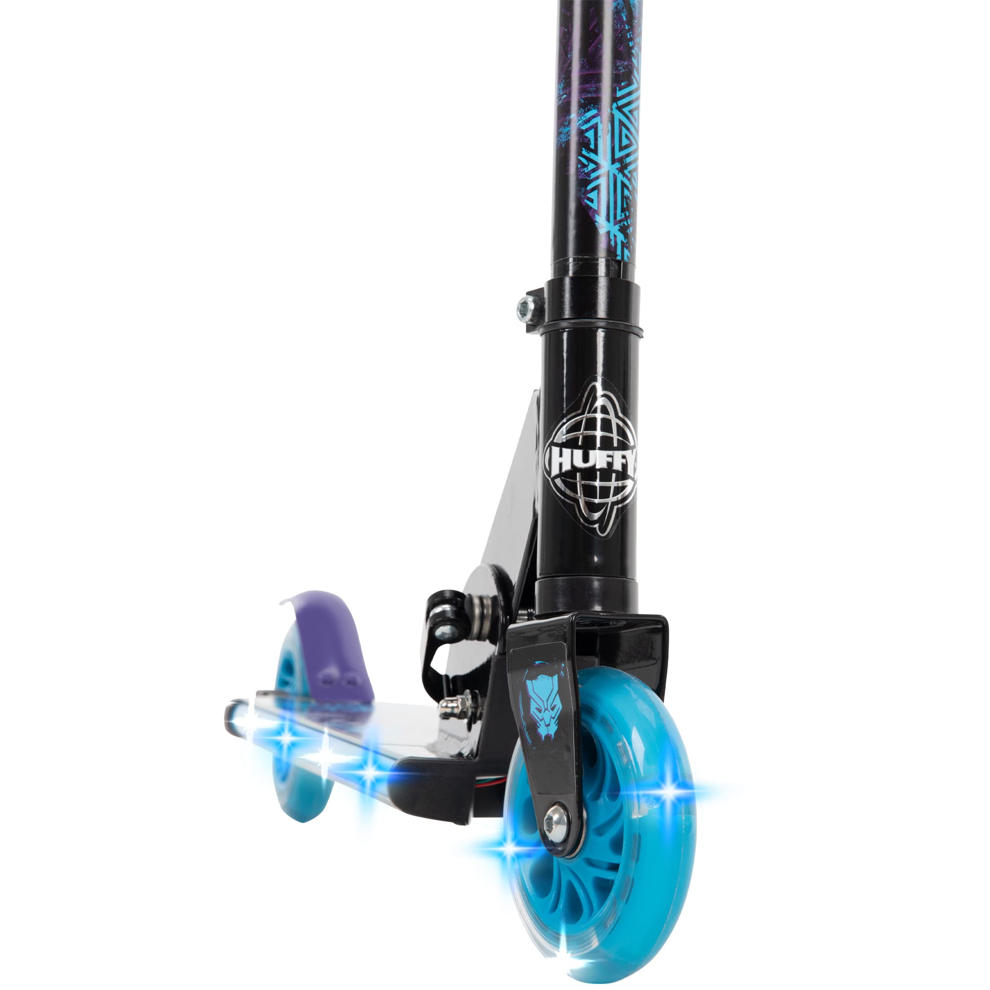 Huffy Disney Frozen Electro-Light Inline Scooter for Kids, Blue