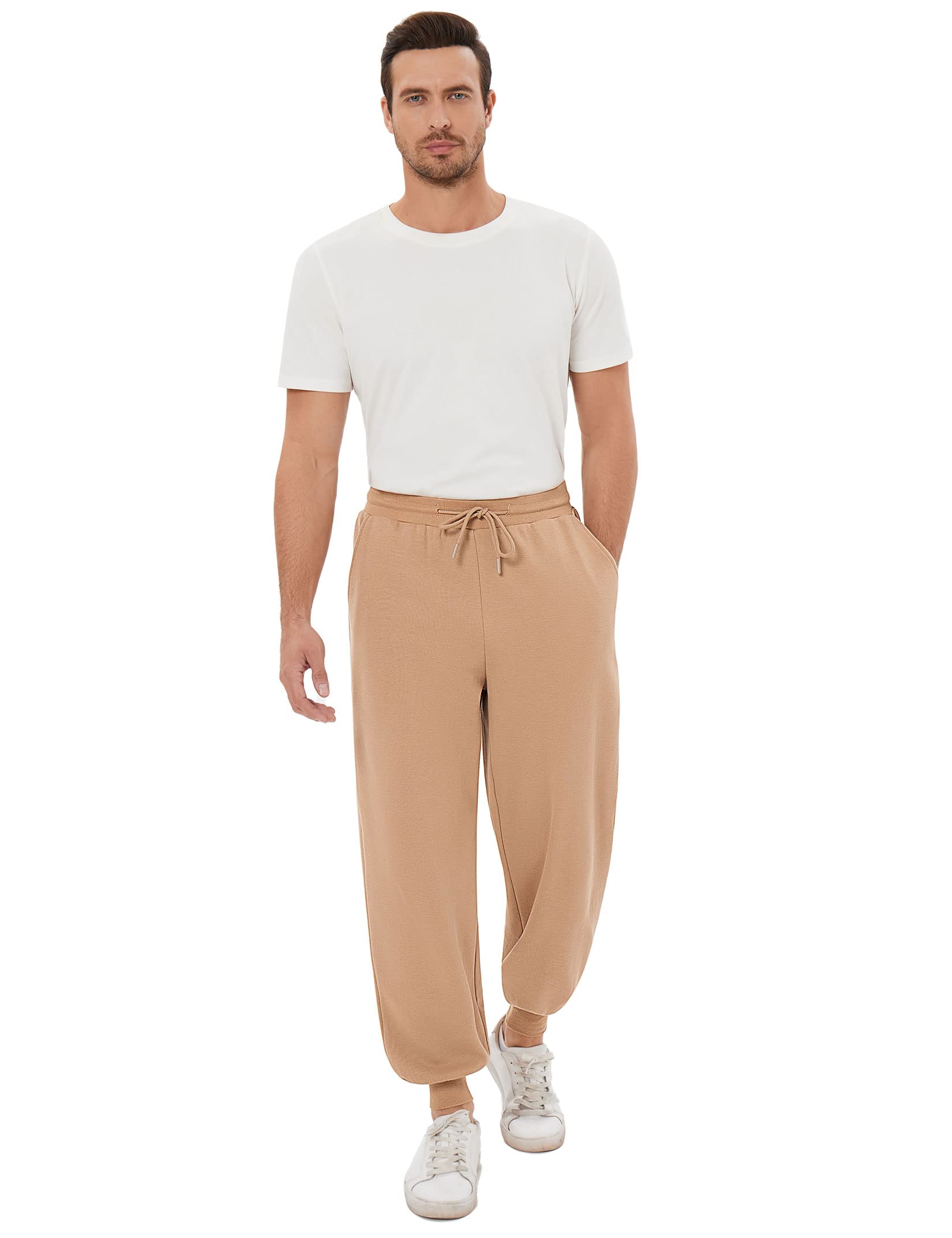 GymSmart Men's Baggy Athletic Joggers Pant with Pockets Lightweight Sweatpants for Men Jogging Gravel