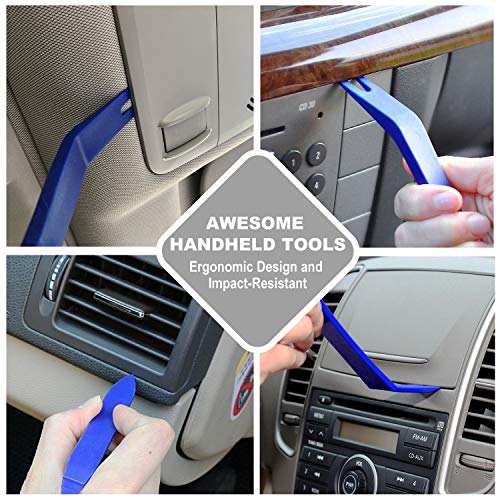 GLK Auto Trim Removal Tool Set Door Clip Panel Removal Tool Set Car Pry Tool with Fastener Remover for Car Dash Radio Audio Installer Pry Tool 9PCS