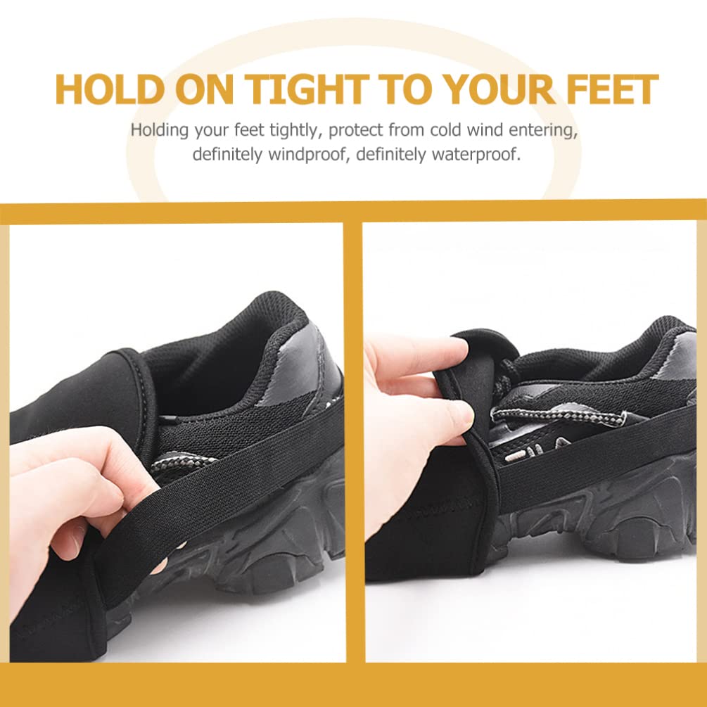 LIOOBO 1 Pair of Shoes Covers Warm Windproof Riding Half Shoe Cover Mountain Bike