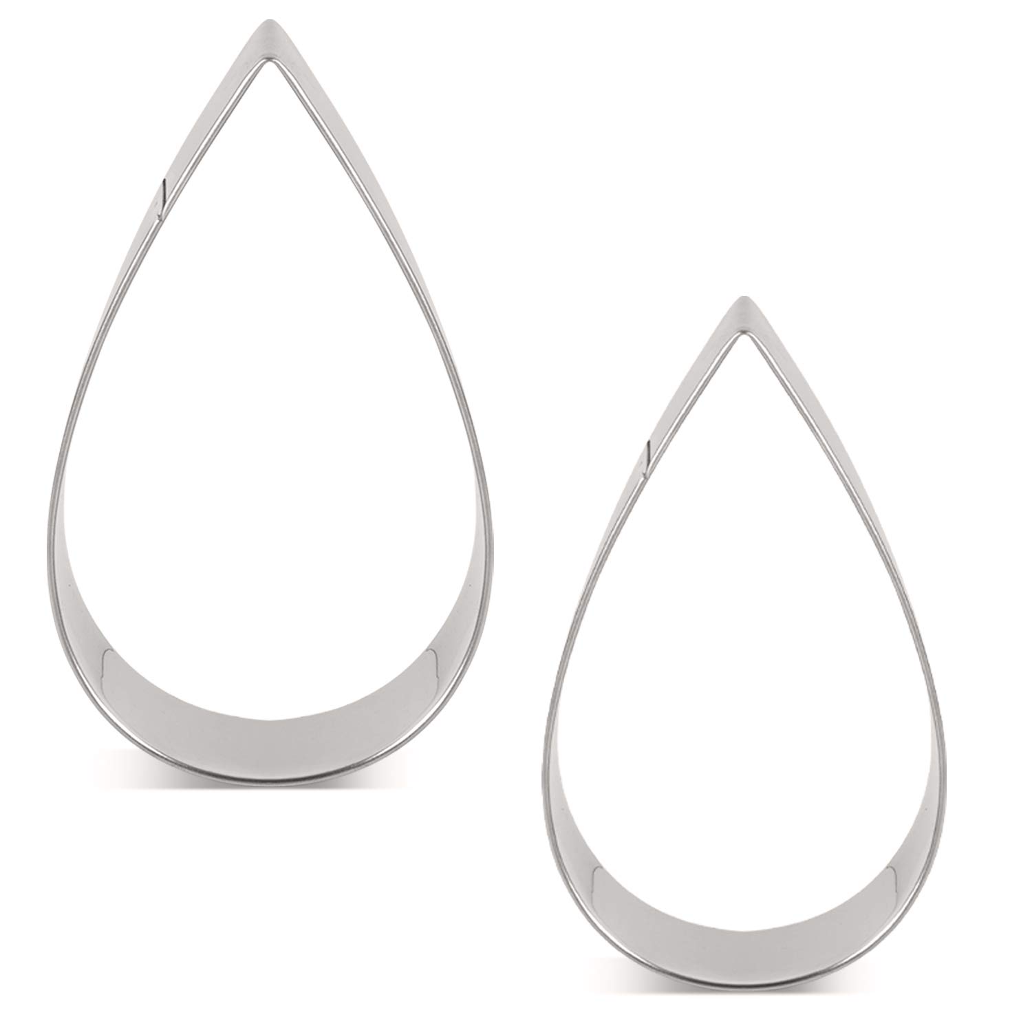 LILIAO Raindrops Cookie Cutter - 2 Different Sizes - L: 3.4 inches and S: 2.7 inches - Stainless Steel