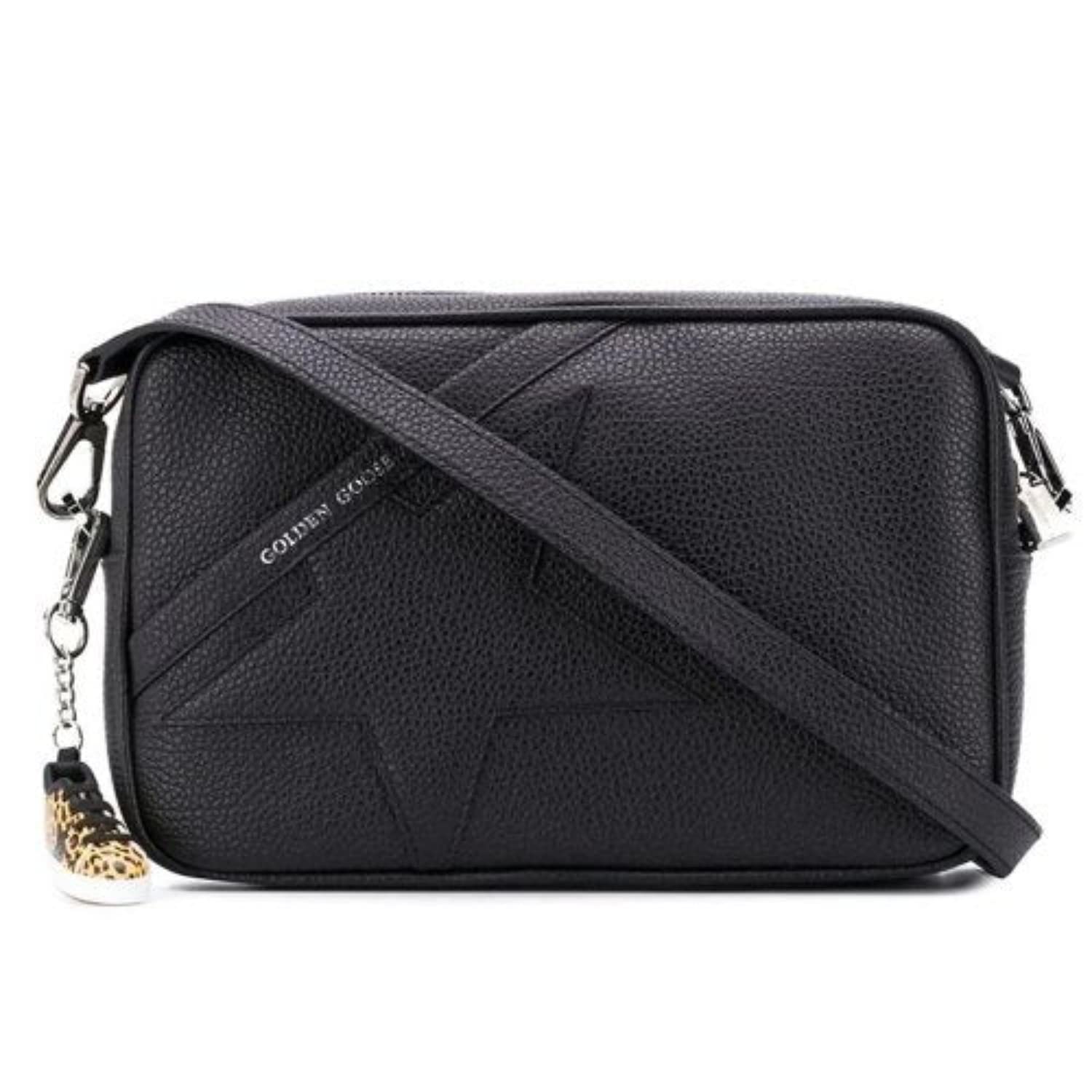 Golden Goose Star Bag Hammered Leather Body Star And Shoulder Strap Womens Pouches