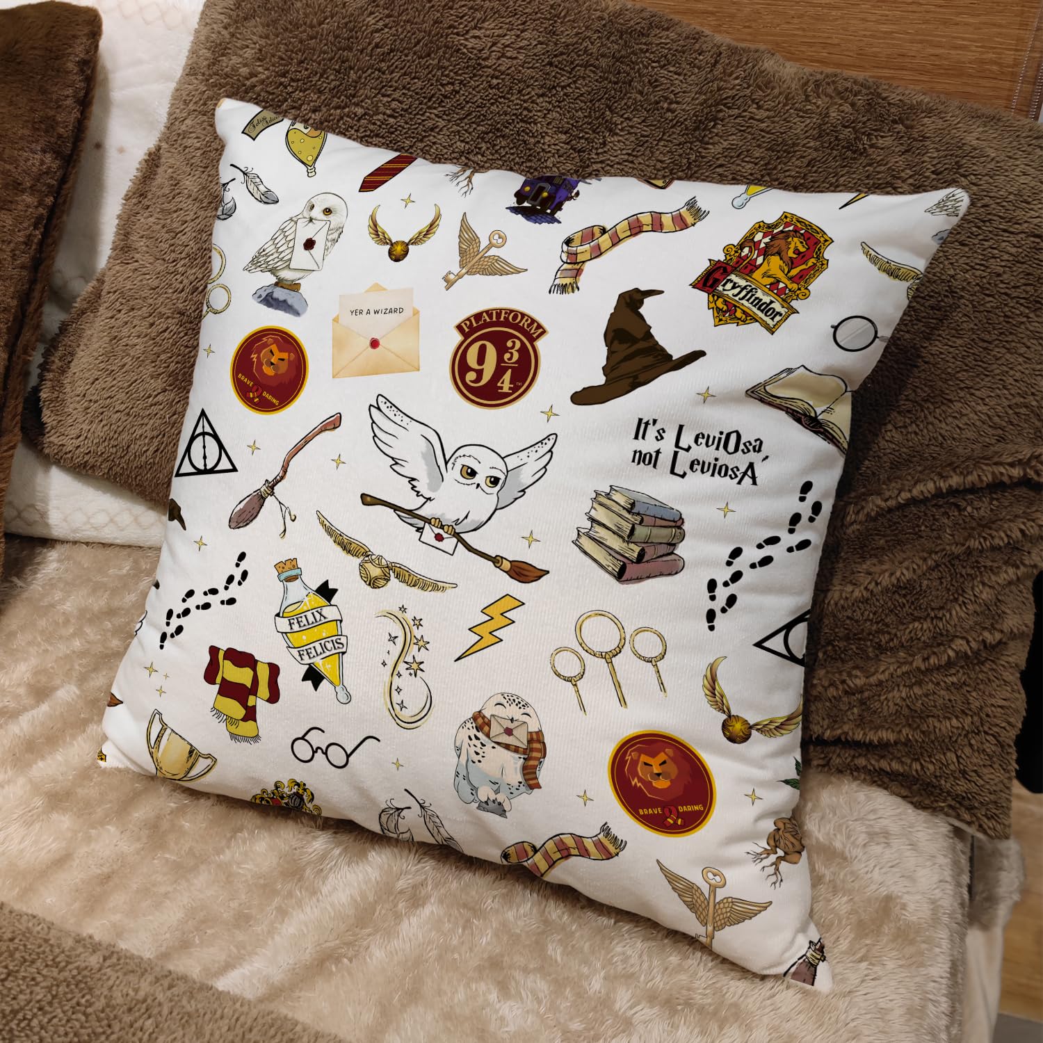 RBAFAO My Magic Not Today Throw Pillow Covers, Harry Reading Pillow Case for Book Lovers Gifts for Her Him Birthday Christmas 18 x 18Inch (Magic-02)