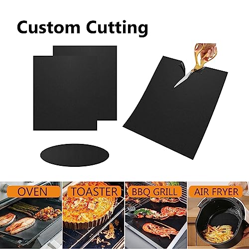 UBeesize 4 Pack Large Oven Liners for Bottom of Oven BPA and PFOA Free,16"x24" Thick Heavy Duty Non Stick Teflon Oven Mats for Electric, Gas, Toaster,Convection, Microwave Ovens and Grills