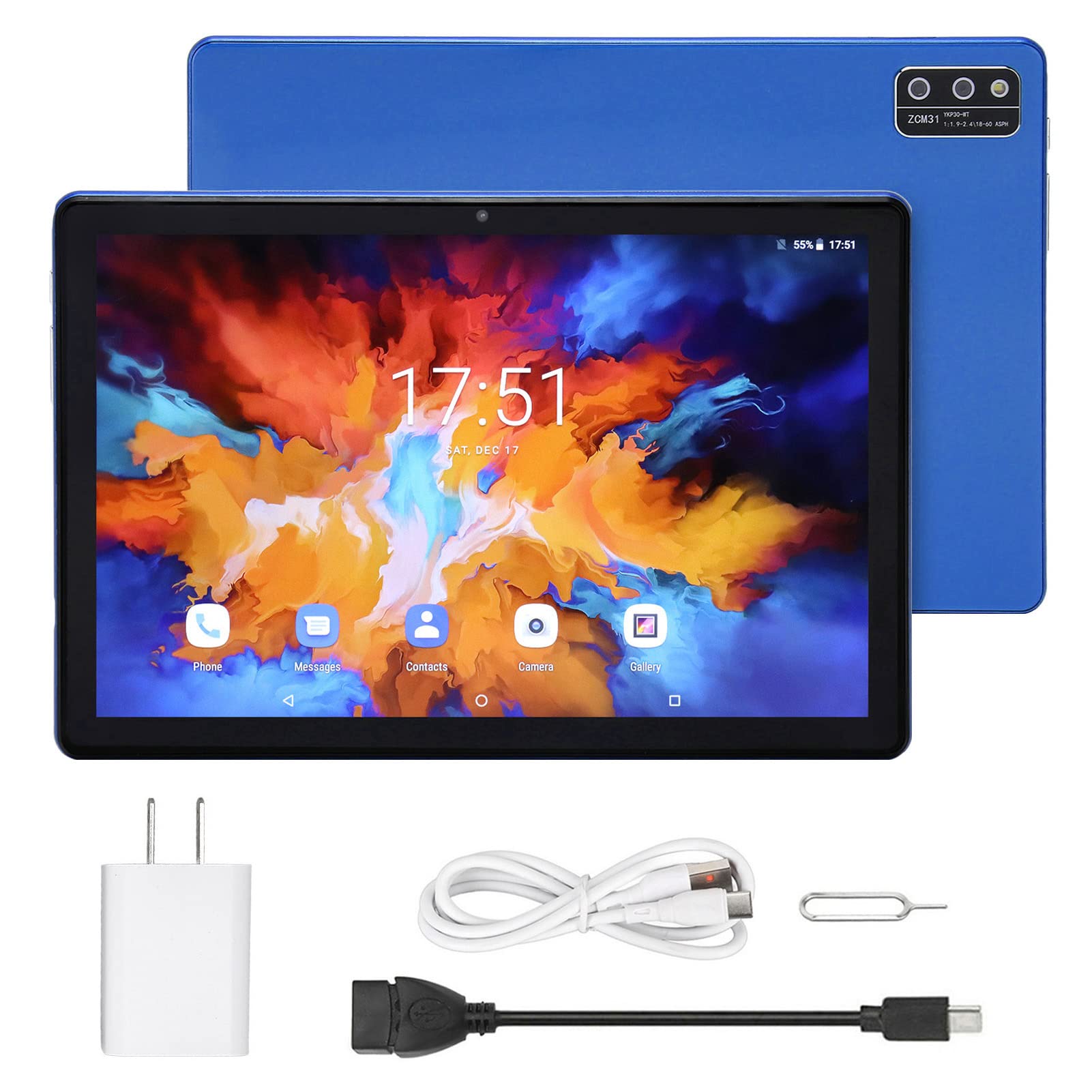 HEEPDD HD Tablet, Micro Edge 8GB RAM 128GB ROM Gaming Tablet Octa Core CPU 10.1 IPS Dual Camera (US Plug)