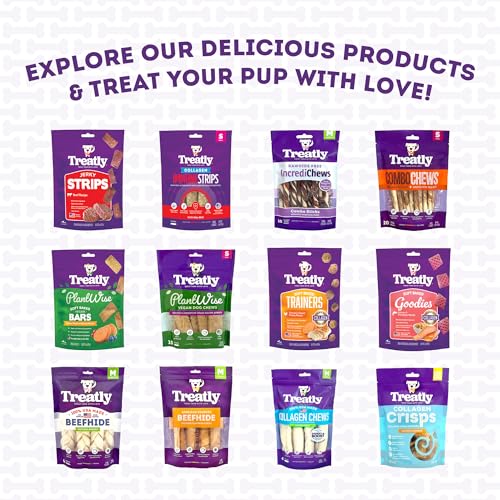Treatly USA Collagen Chips Assorted Dog Chew Treats - Natural Flavor, 14oz/1 Pack