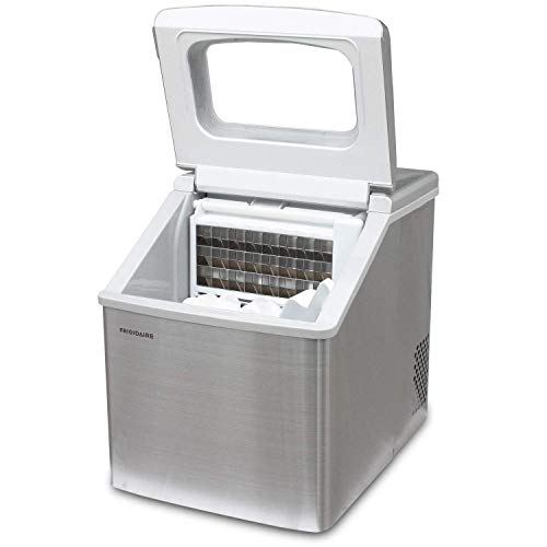 Frigidaire EFIC452-SS 40 Lbs Extra Large Clear Maker, Stainless Steel, Makes Square Ice (Renewed)