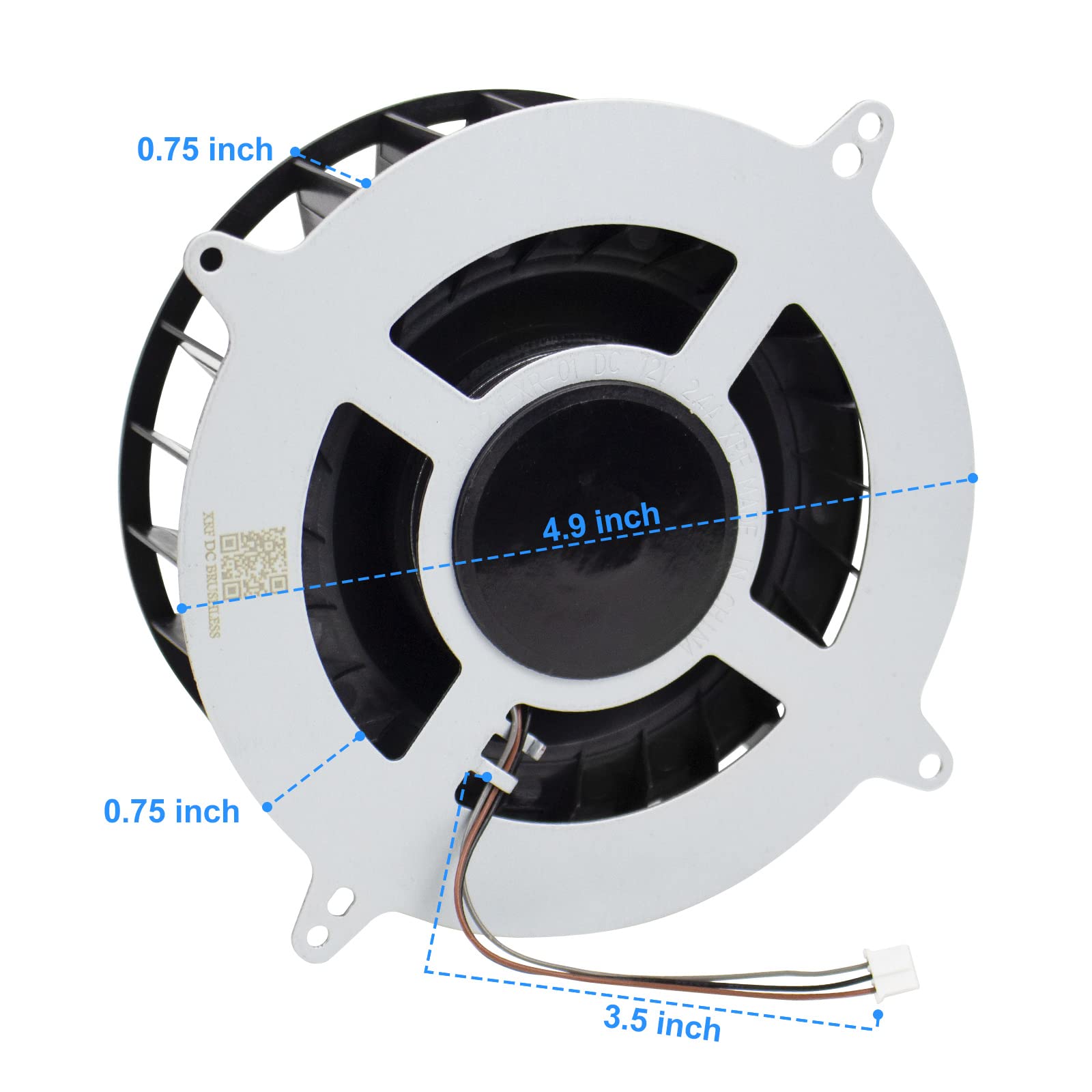 Internal Cooler PS5 CPU Cooling Fan, Fan Replacement for Sony Playstation 5 PS5 23 Blades (with Screwdrivers,Thermal Paste)