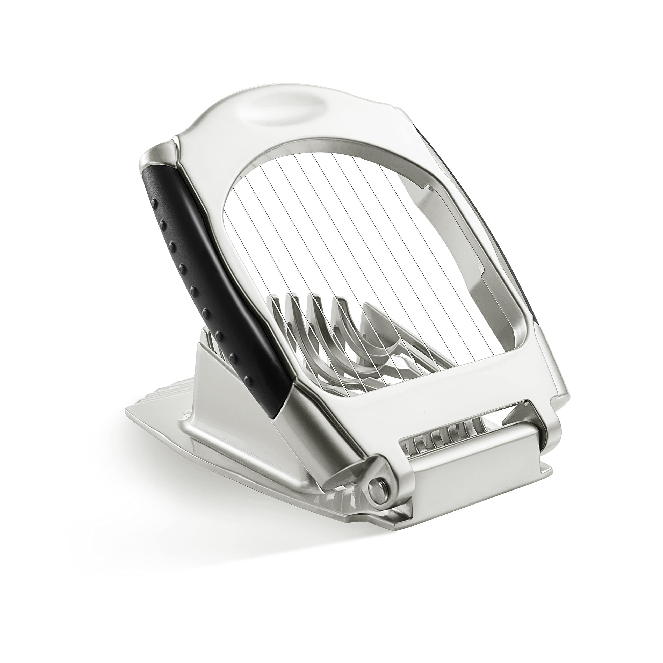 KITEXPERT Egg Slicer for Hard Boiled Eggs, Heavy Duty Egg Cutter with Stainless Steel Wire, Multipurpose Egg Dicer Chopper for Hard Boiled Eggs, Strawberry, Mushroom, and Soft Fruit- Zinc Alloy