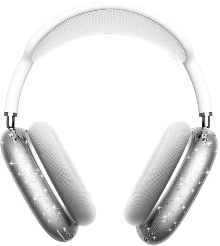 SaharaCase Hybrid Flex Cover Case for Apple AirPods Max [Rugged] Headphone Protection Antislip Grip Slim (Transparent Sparkle)