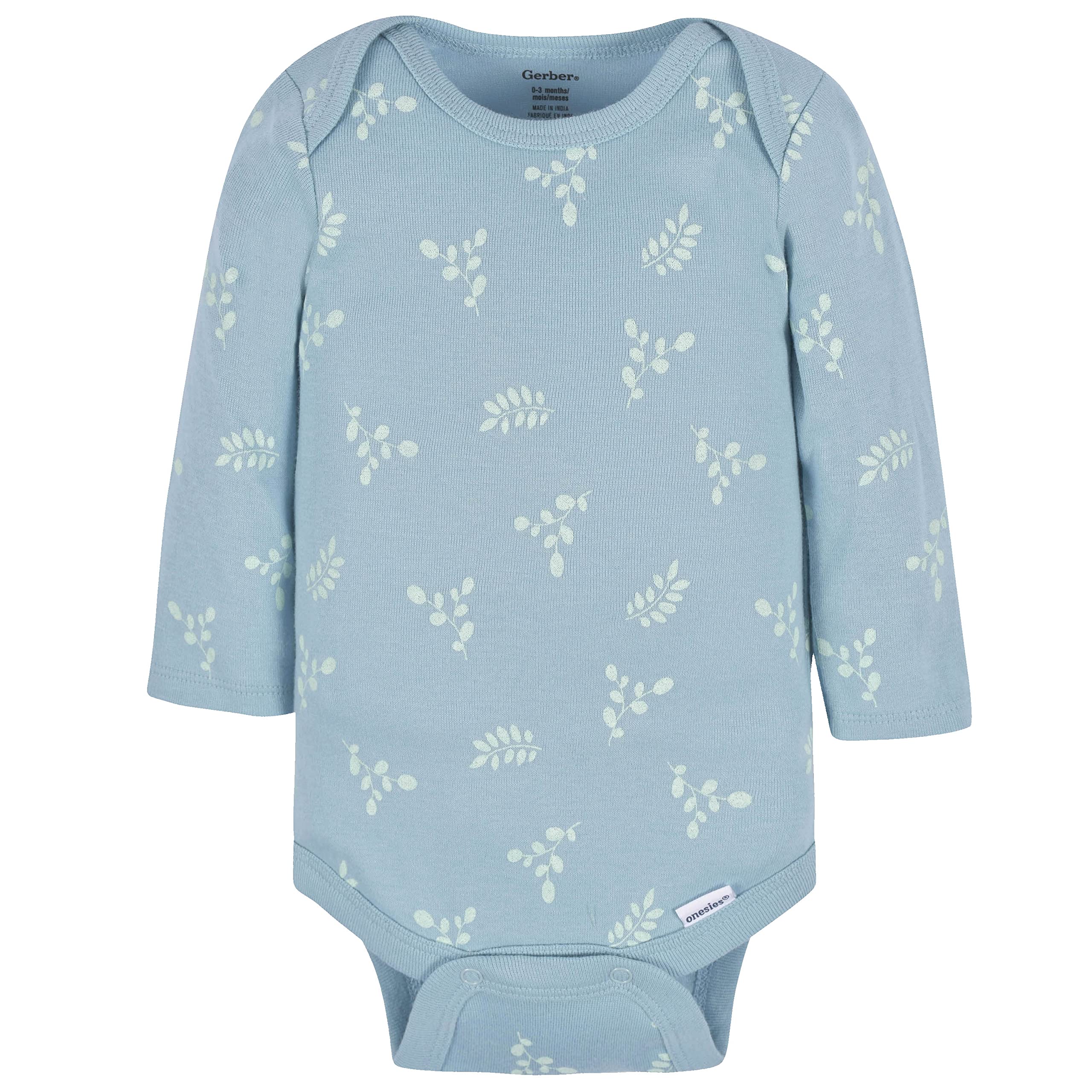 Gerber Baby Girl's 3-Pack Long-Sleeve Onesies Bodysuit, Bear Fairy White, 3-6 Months