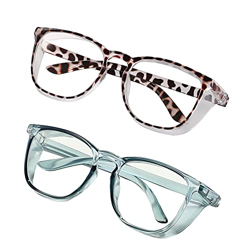 LASMEX Stylish Safety Glasses Goggles for Women Girls Anti-fog Glasses Protective Eyewear Clear Glasses