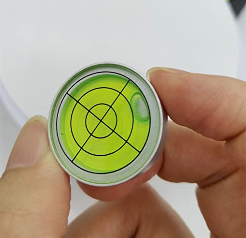 Levels Bubble Mini Tool Aluminum Small Bullseye Level Round Spirit Bubble Level for Precise Leveling in Any Position 30mm(silver)