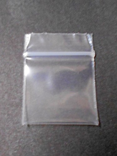 Small Poly Bags (1"x1") Mini Plastic Baggies, Thick 2mil, Designer Rave Party Pouches (1010) Tiny Ziplock Dime Bag (100, Clear Bags)