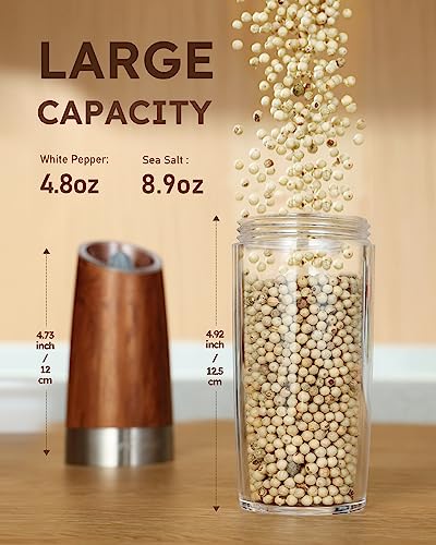 ππ©π π«ππππ ππ¨π³ ππ πππ©πππ’ππ² Sangcon Gravity Electric Salt and Pepper Grinder Set Battery Powered Refillable Automatic Operation Adjustable Coarseness Mill Grinder Shakers Set