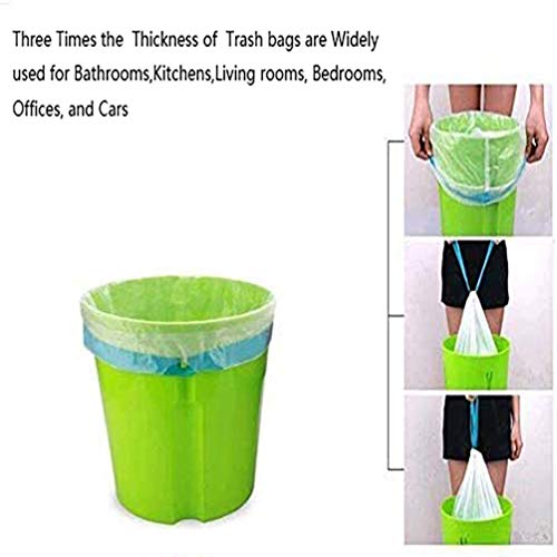 Small Trash Bag, 2.6 Gallon Garbage Bags Bathroom Trash can Liners for Bedroom Home Kitchen 80 Counts,Auto shrink, White