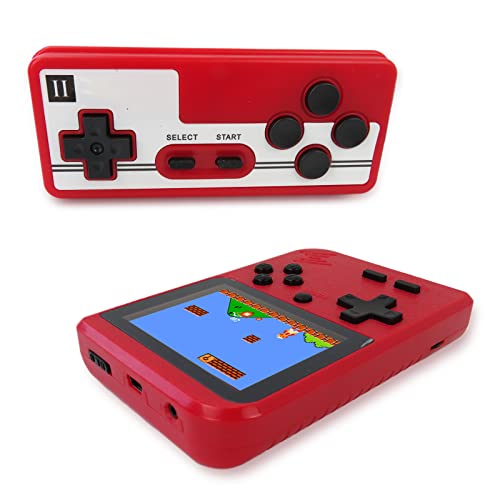 Handheld Game Console Connect to TV and Two Players (Red) Mini Electronic Game Console with 2.8-Inches Color Screen Variety of Games Super Long Working Time with 4-6 Hours by GRABOTE