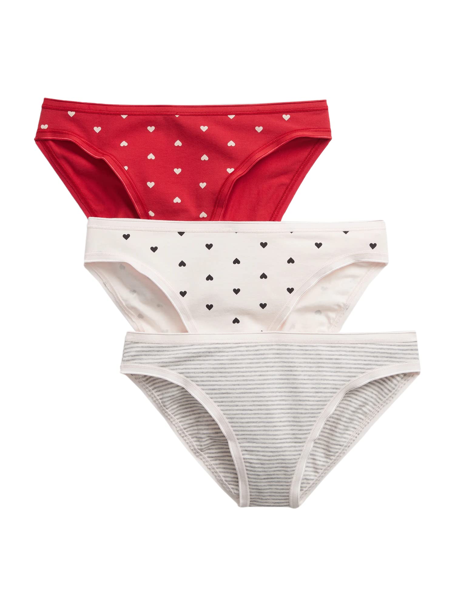 GAP womens Stretch Cotton Bikini Underwear, Valentine's Multi, Medium US