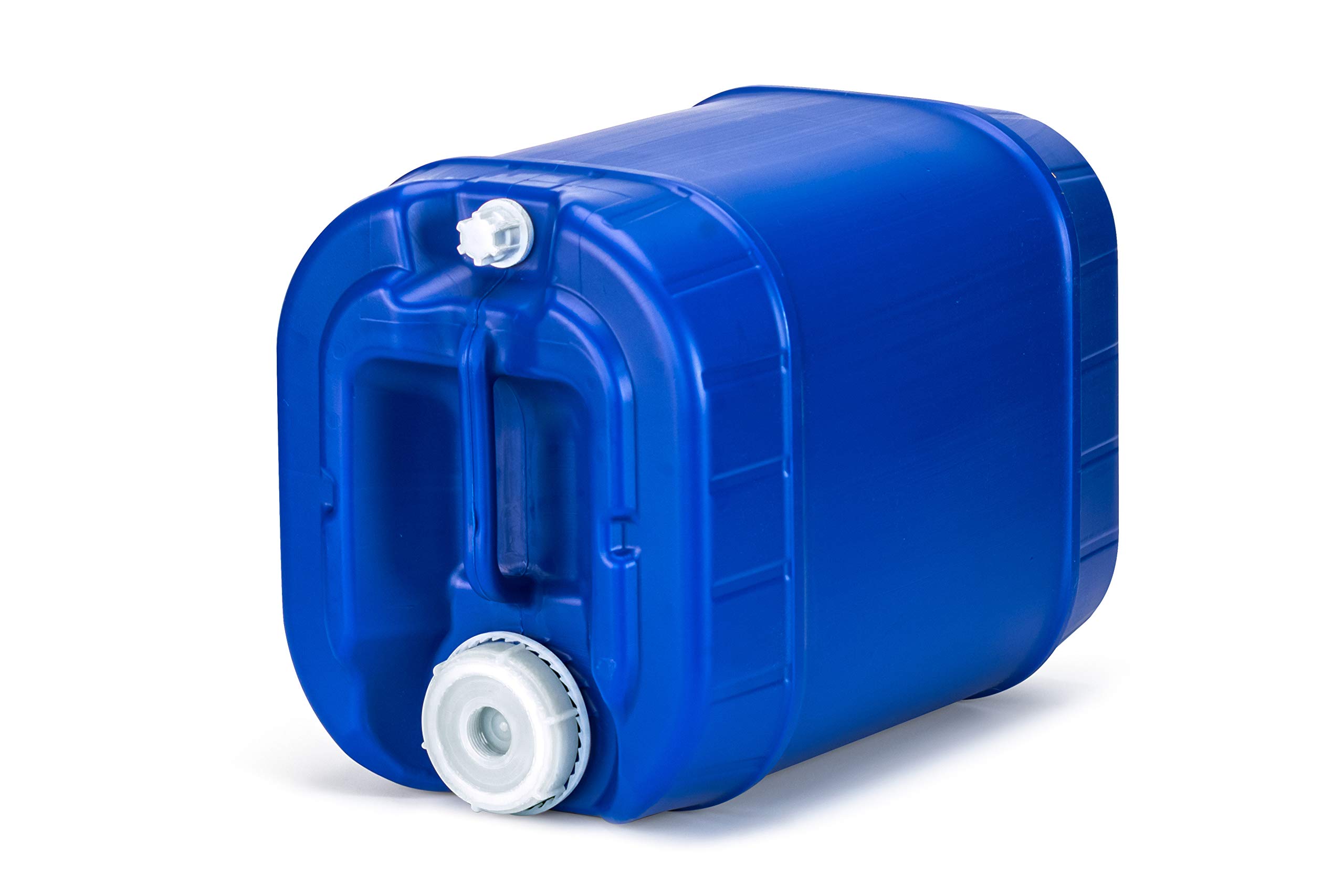 Emergency Water Storage 5 Gallon Water Tank - 20 Gallons (4 Tanks) - 5 Gallons Each w/Lids + Spigot & Water Treatment - Food Grade, Portable, Stackable, Easy Fill - Survival Supply Water Container