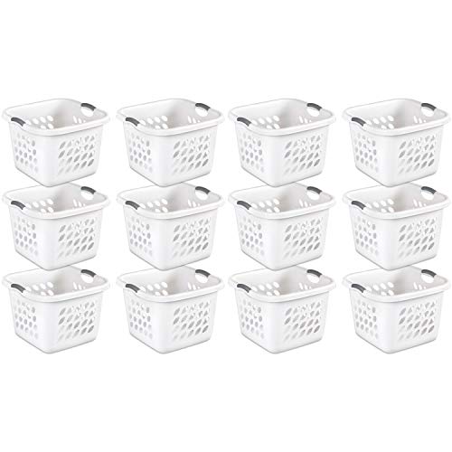 Sterilite 12178006 Ultra Square Laundry Basket with Titanium Inserts (12 Pack)