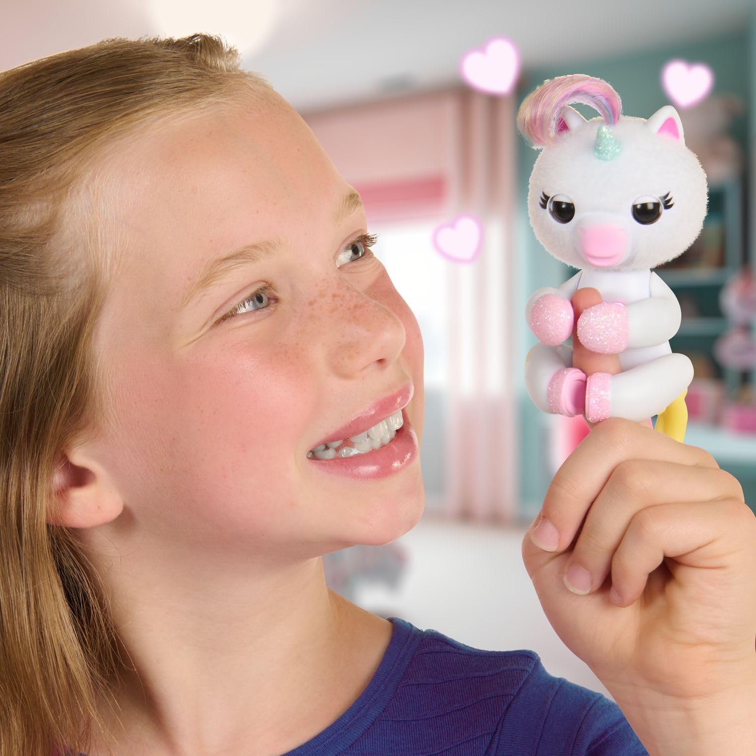 Fingerlings 2023 New Interactive Baby Unicorn Reacts to Touch β 70+ Sounds & Reactions β Lulu (White)