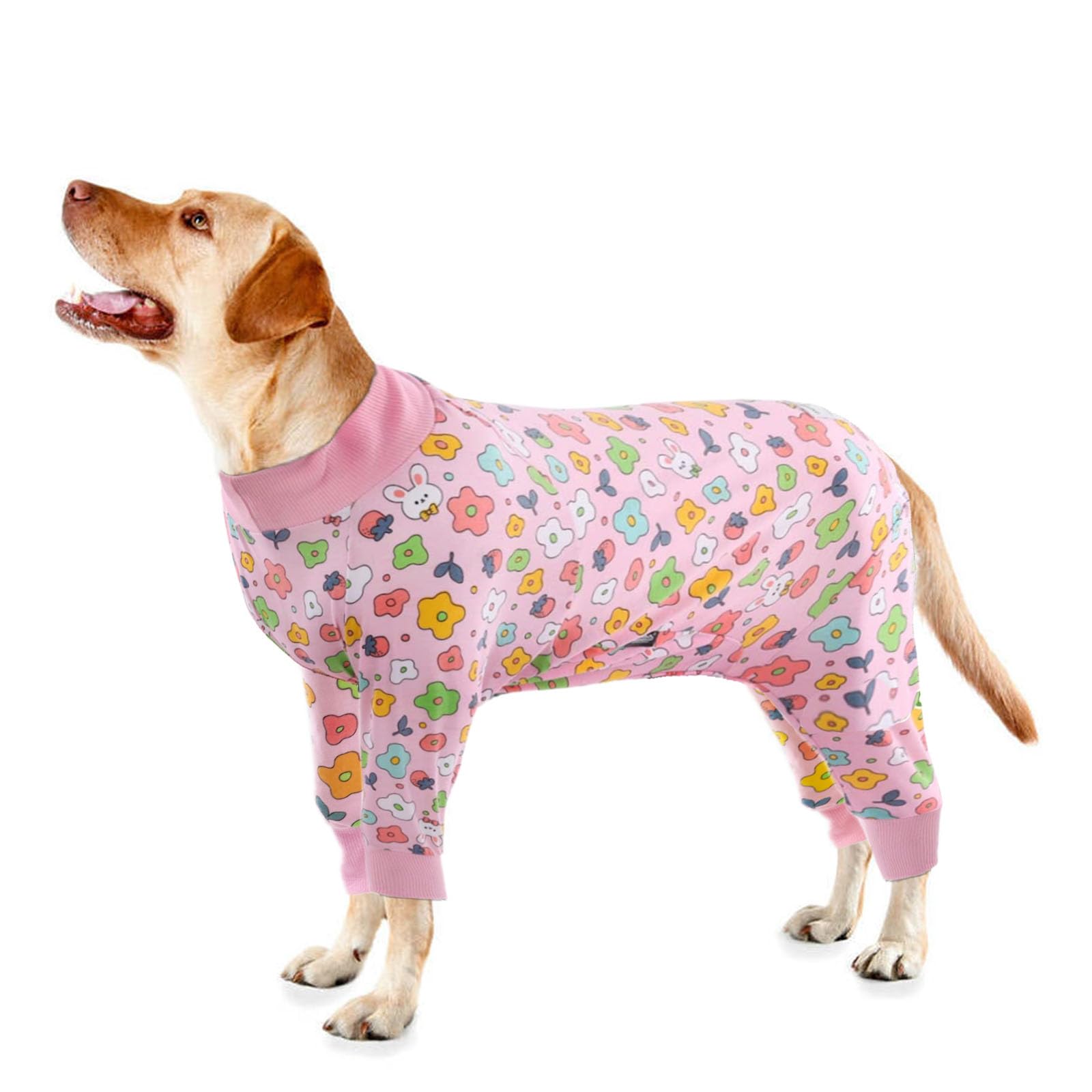 Recovery Suit for Large Dogs After Surgery, Abdominal Wounds Protector Surgical Dog Calm Shirt, Medium Dog Pajamas Onesie Pullover Bodysuit for Shedding Allergy Anti Licking, Cone E-Collar Alternative