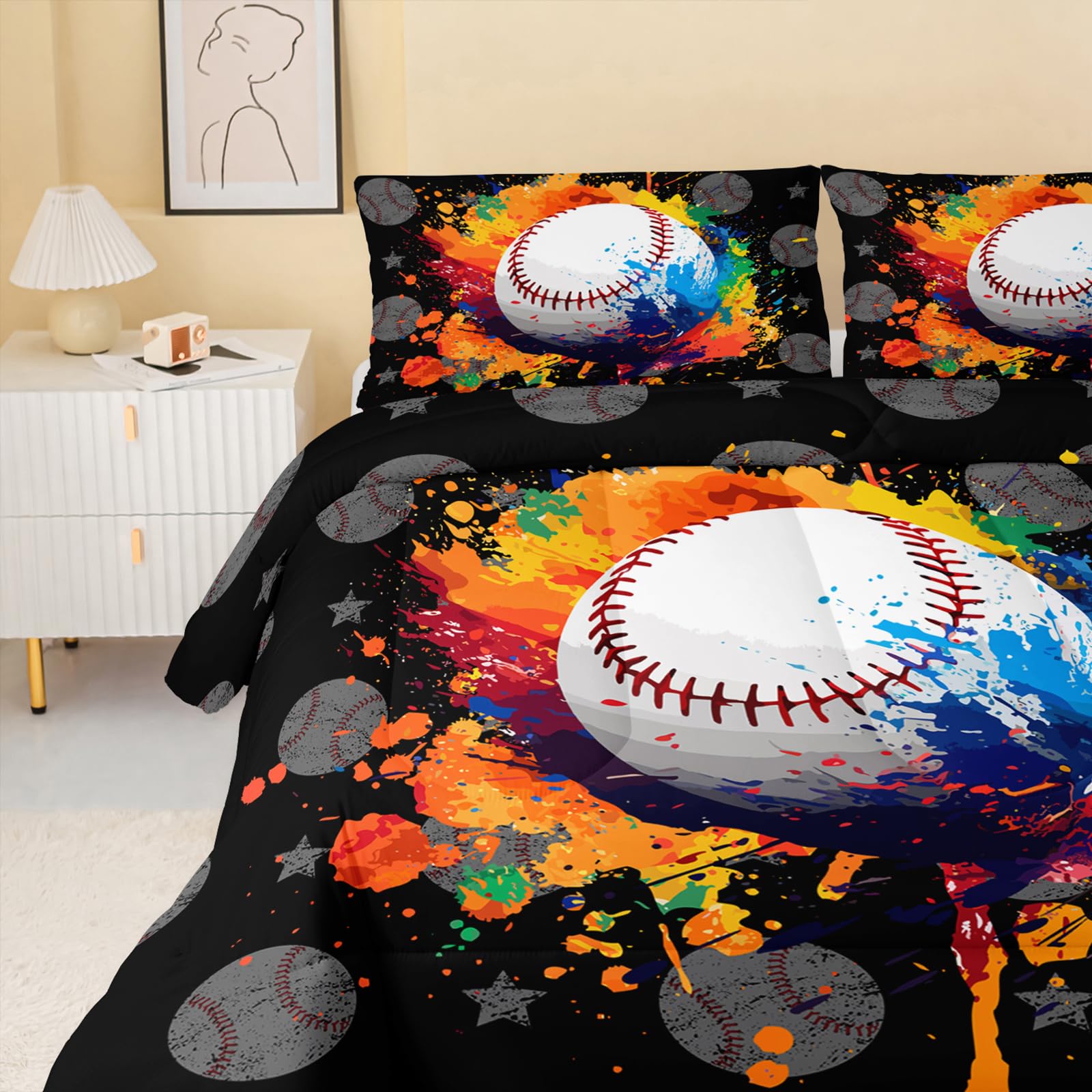 QOOMO Truck Comforter Queen Size,Kids Comforter Set,Christmas Tree Truck Printing Bedding Ultra Soft,Ultra Comforter 3 Piece Bedding Set Contain 1 Comforter Set 2 Pillowcases