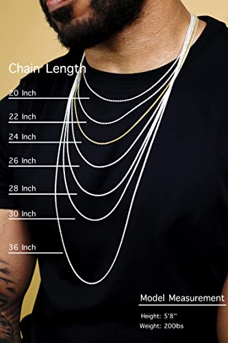 Sterling Silver Italian Ball Bead Chain 1.2mm 925 Italy New Dog Tag Necklace 26"