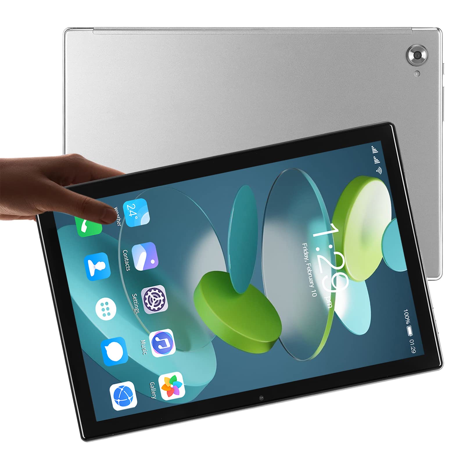 GLOGLOW HD Tablet, 10.1in FHD Gaming Tablet 7000mAh 5G WiFi 4G LTE for School (US Plug)