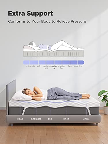 PERLECARE 3 Inch Gel Memory Foam Mattress Topper for Pressure Relief, Premium Soft Mattress Topper for Cooling Sleep, Non-Slip Design with Removable & Washable Cover, CertiPUR-US Certified - King