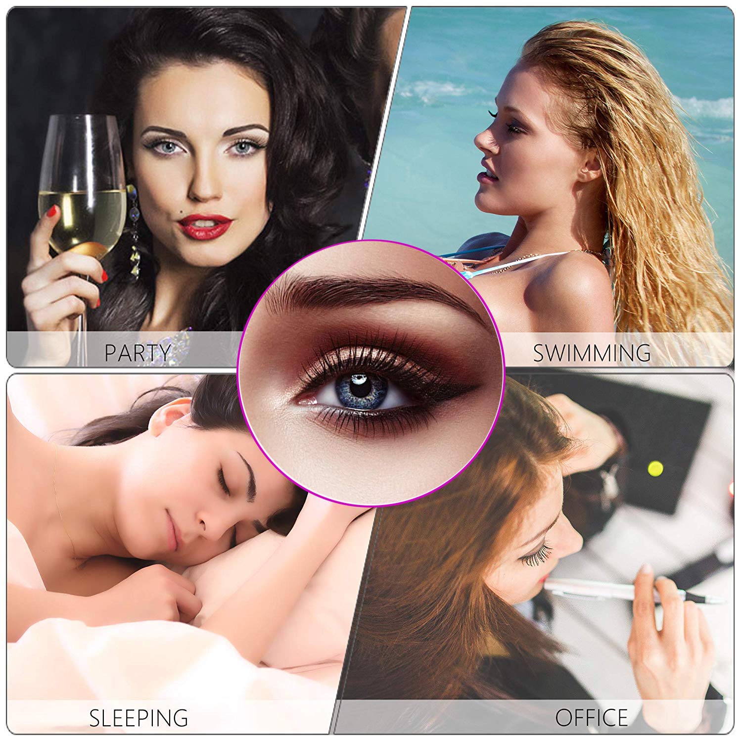 Eyelash Extension kit, Missice Professional Eyelashes Kit False Eyelashes Extension Glue Tool Practice Kit for Makeup Practice Eye Lashes Graft with Mannequin Training Head