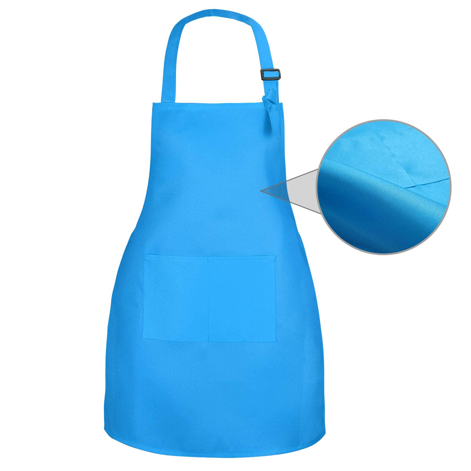 HARBOLLE 15 Pcs Kids Aprons with 2 Pockets for Boys and Girls Adjustable Kitchen Painting Aprons Bulk for Children 6-13 Multicolor