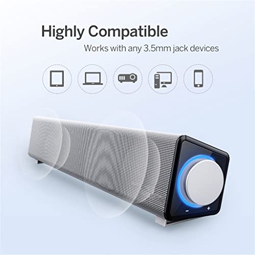 LLAMN Soundbar 5.0 Speaker Powerful Drivers Subwoofer Wall Mount Home Theater System Support