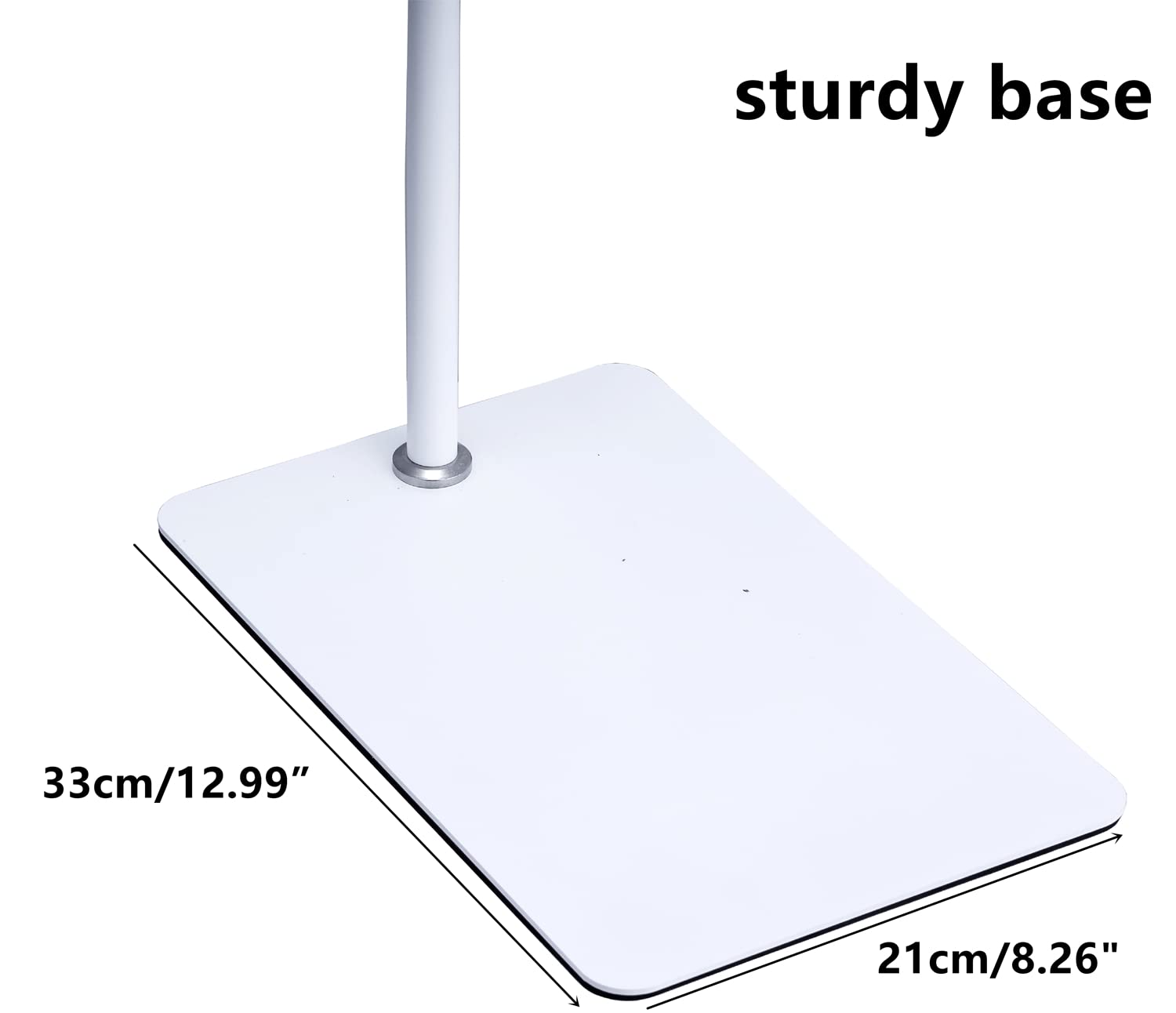 JTACHIONG White Floor Holder Stand Mount with Clamp for Surveillance Camera, 3lb Sturdy Base,Height Adjustable 31.5-68.8",Compatible with Baby Camera Monitor/Security Camera