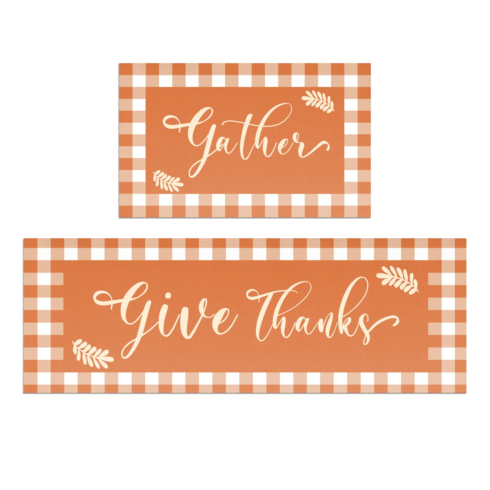 HOLVDENG Easter Bunny Kitchen Mat Set of 2 Non Slip Thick Kitchen Rugs and Mats for Floor Comfort Standing Mats for Kitchen, Sink, Office, 17"x47"+17"x28"