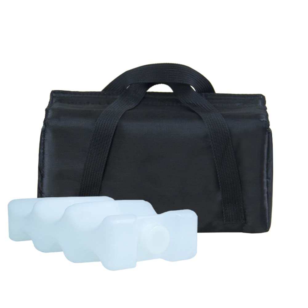 Lmbabter Diaper Bag Tote with Changing Station Upgrade Multi-Function Baby Bag (Black)&Reusable Cooler Tote Bag with an Ice Pack Removable Organizer Insert for Mommy Bag Keep Warm