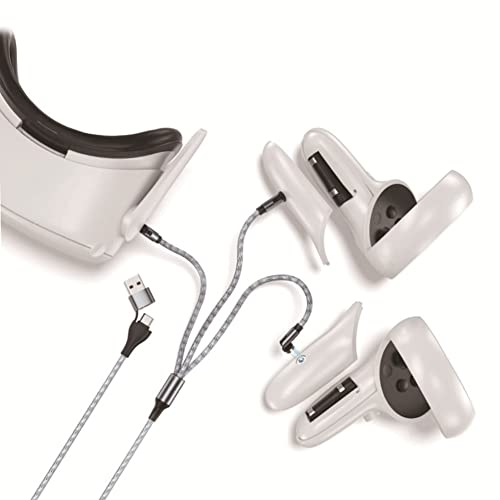 LIZZOT Magnetic Controllers Charging Cable for, Charging Dock Kit with 2 Batteries,Battery Cover,Charger Cable