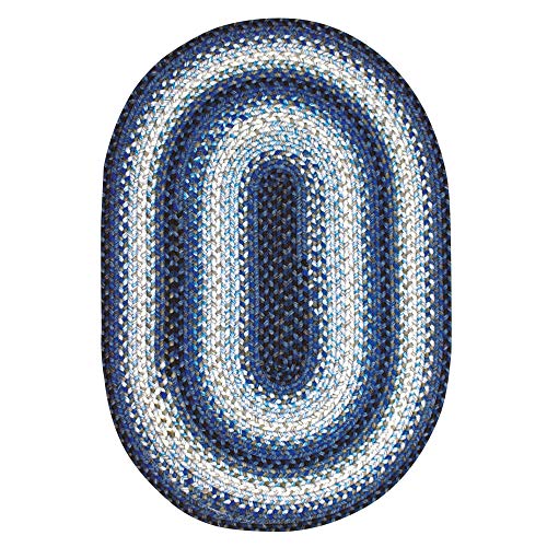Ultra Durable Braided Rug 4' x 6'/Oval/Blue