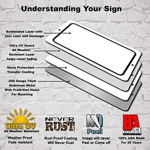 Personalized custom Aluminum Metal Sign With Your Own Image, Photo, Pets, Kids Art or Business logo (9x12 inches, Vertical)