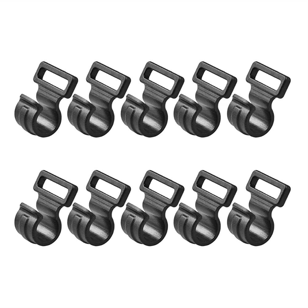 LMMDDP 10pcs Tent Hooks Camping Caravan Awning Tent Wind Rope Clamp Tent Clip Outdoor Windproof Accessories (Size : M)