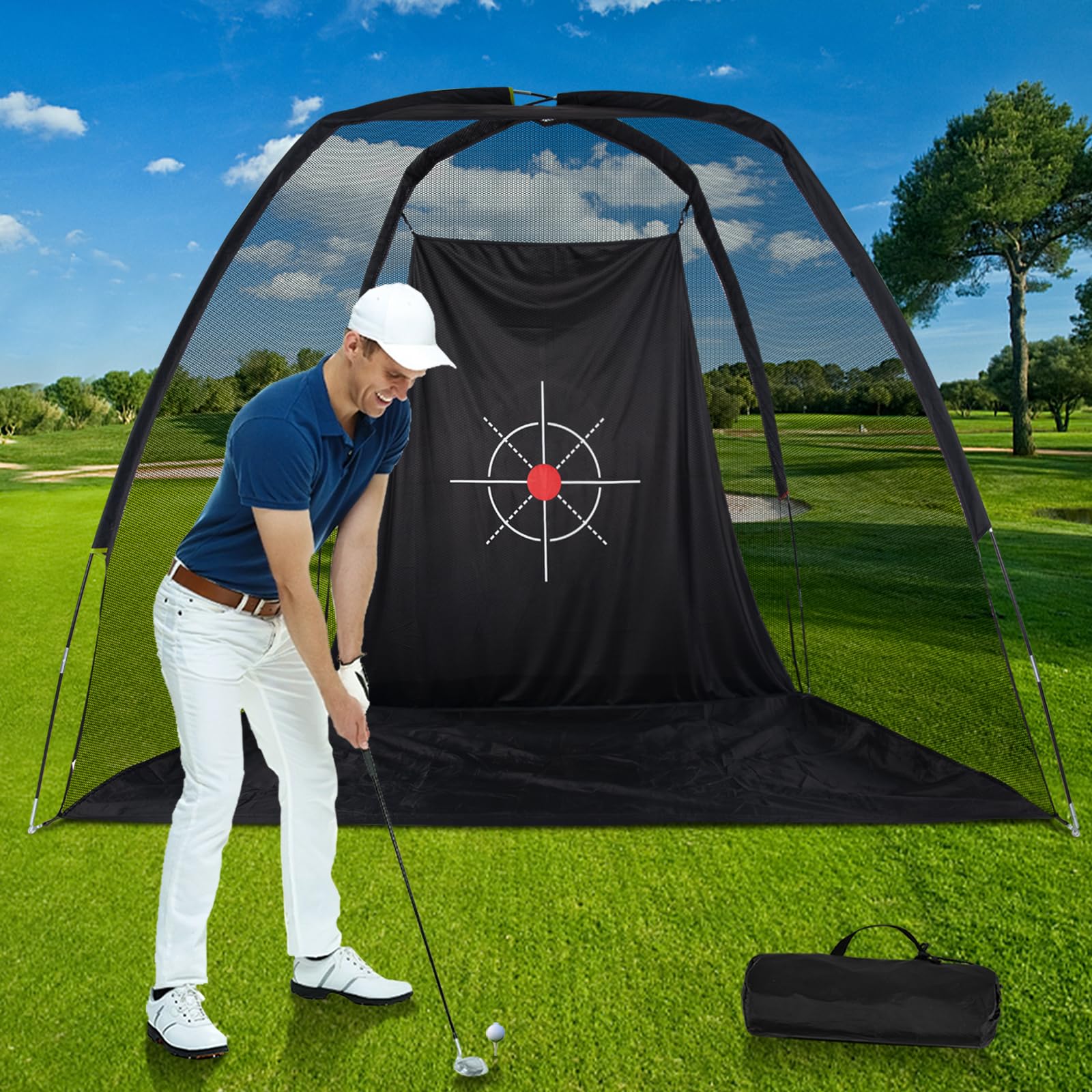 Golf Nets for Backyard Driving Golf Nets Indoor Golf Net Golf Practice Net Golf Driving Nets for Backyard Portable Golf Nets for Kids 8X6X5FT