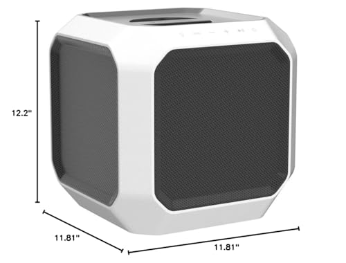 PHILIPS X7207 Bluetooth Party Cube Speaker with 360° Party Lights - Link up to 50 Speakers, Black