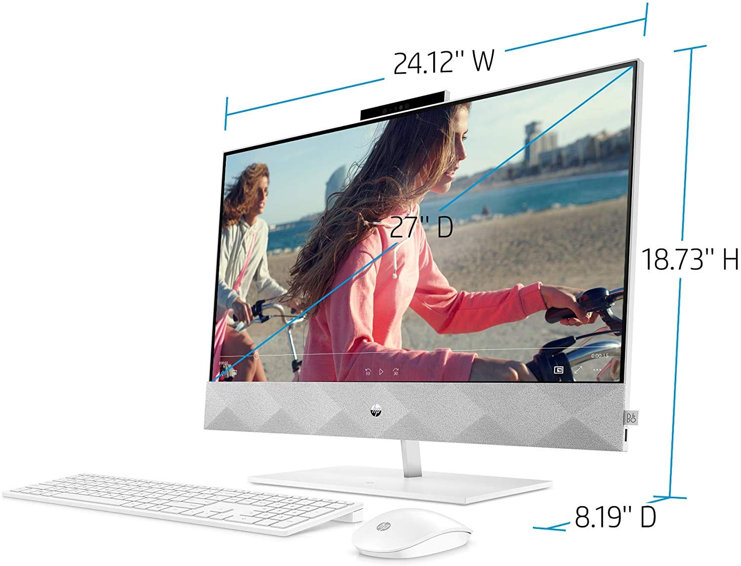 HP Pavilion 27 Touch Desktop 10TB SSD 64GB RAM Extreme (Intel Core i9-10900 Processor with Turbo Boost to 5.20GHz, 64 GB RAM, 10 TB SSD, 27-inch FullHD Touchscreen, Win 10) PC Computer All-in-One