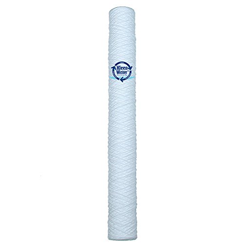 KleenWater String Wound Water Filter Replacement Cartridges, 2.5 x 20 Inch, 50 Micron, Made in USA, 6 Pack