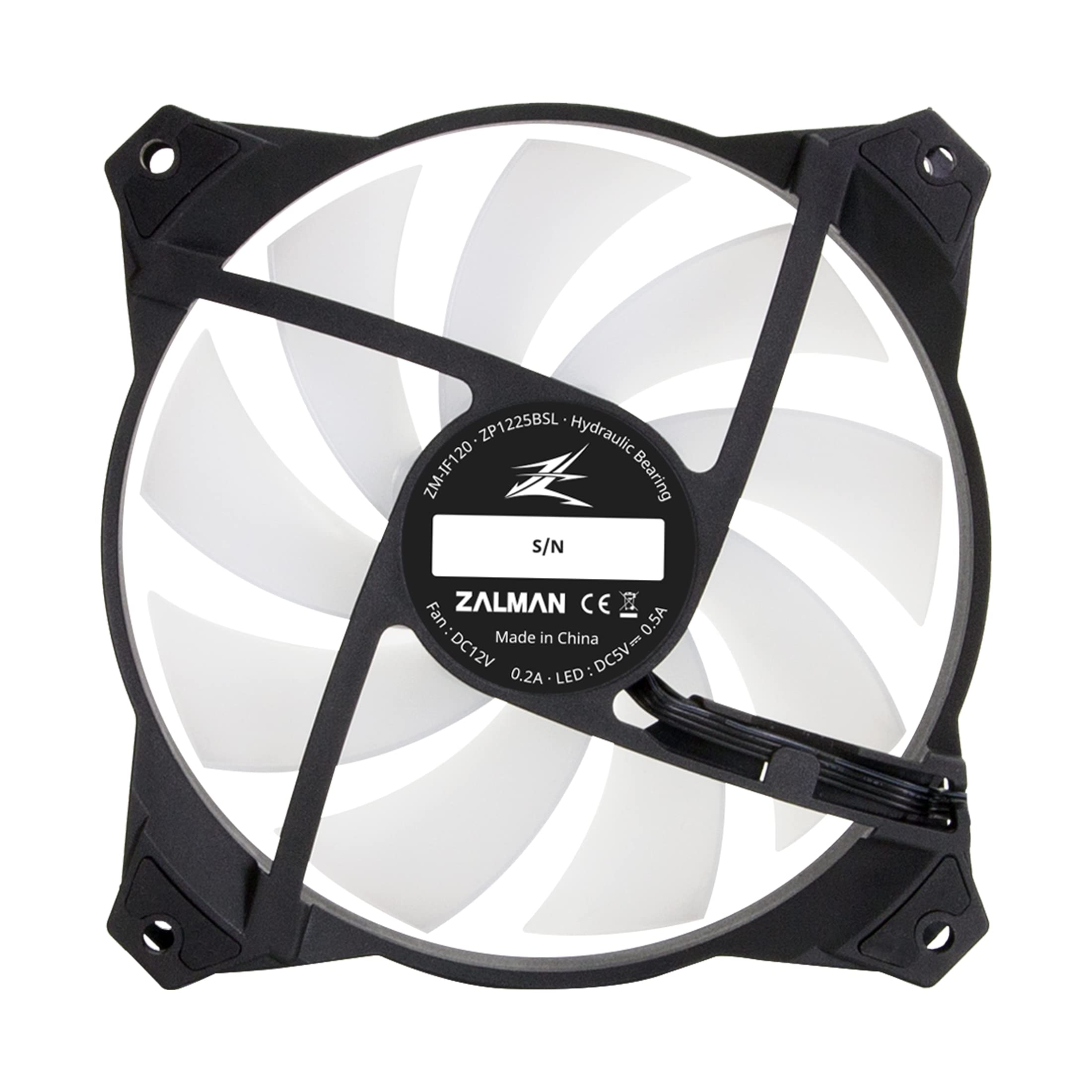 Zalman IF120 Infinity Mirror ARGB 120mm Case Fans, Silent 3-Pin Addressable RGB Fans for Computer Case & Liquid Radiator, 1200RPM Smooth and Silent Fans, 55.2 CFM, ARGB Controller Included (3 Pack)